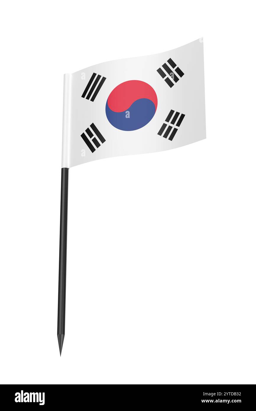 South Korean flag toothpick isolated on a white background Stock Photo ...