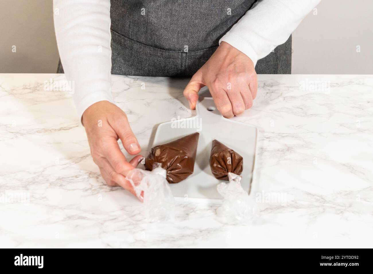 Rich Chocolate Royal Icing for Decorating Stock Photo - Alamy