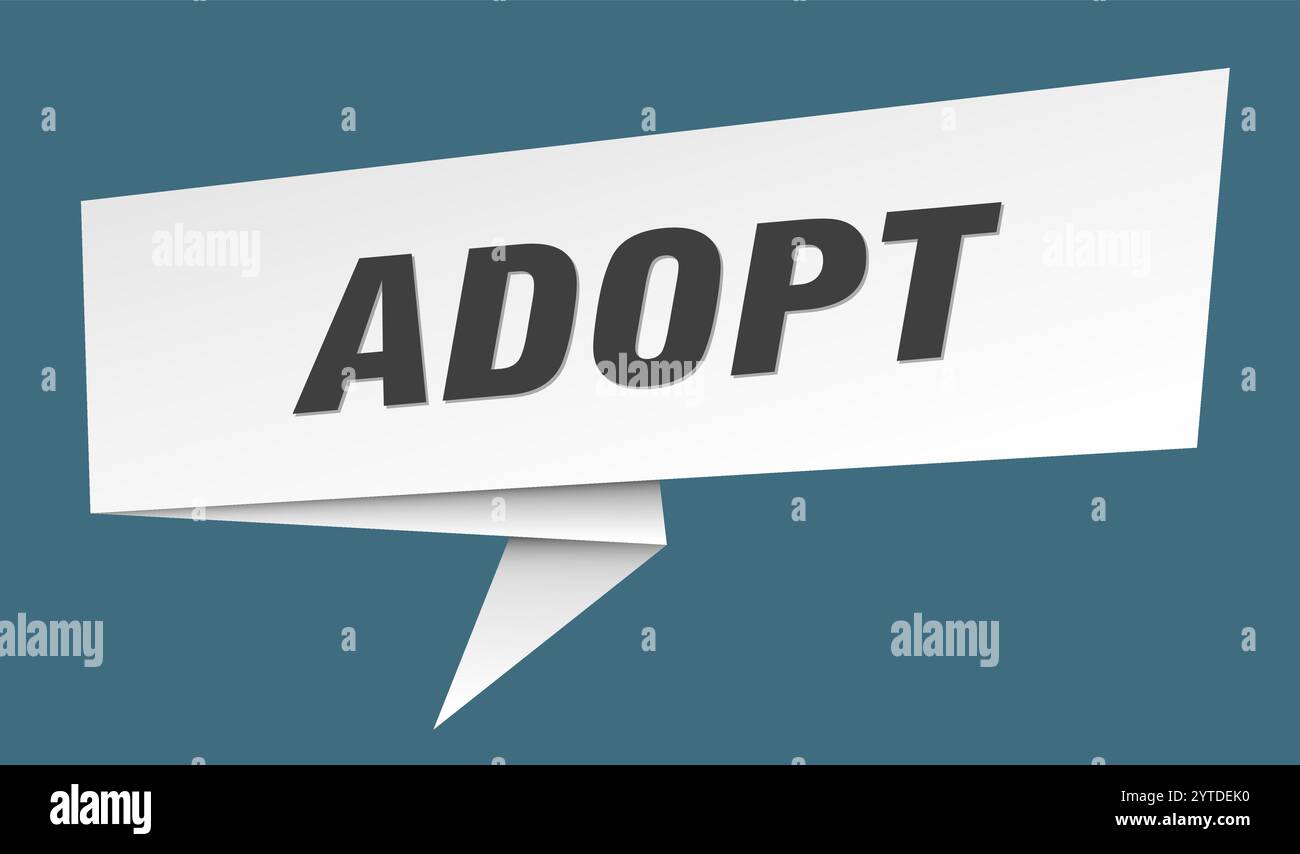adopt banner. adopt speech bubble, label, sticker, ribbon, sign ...