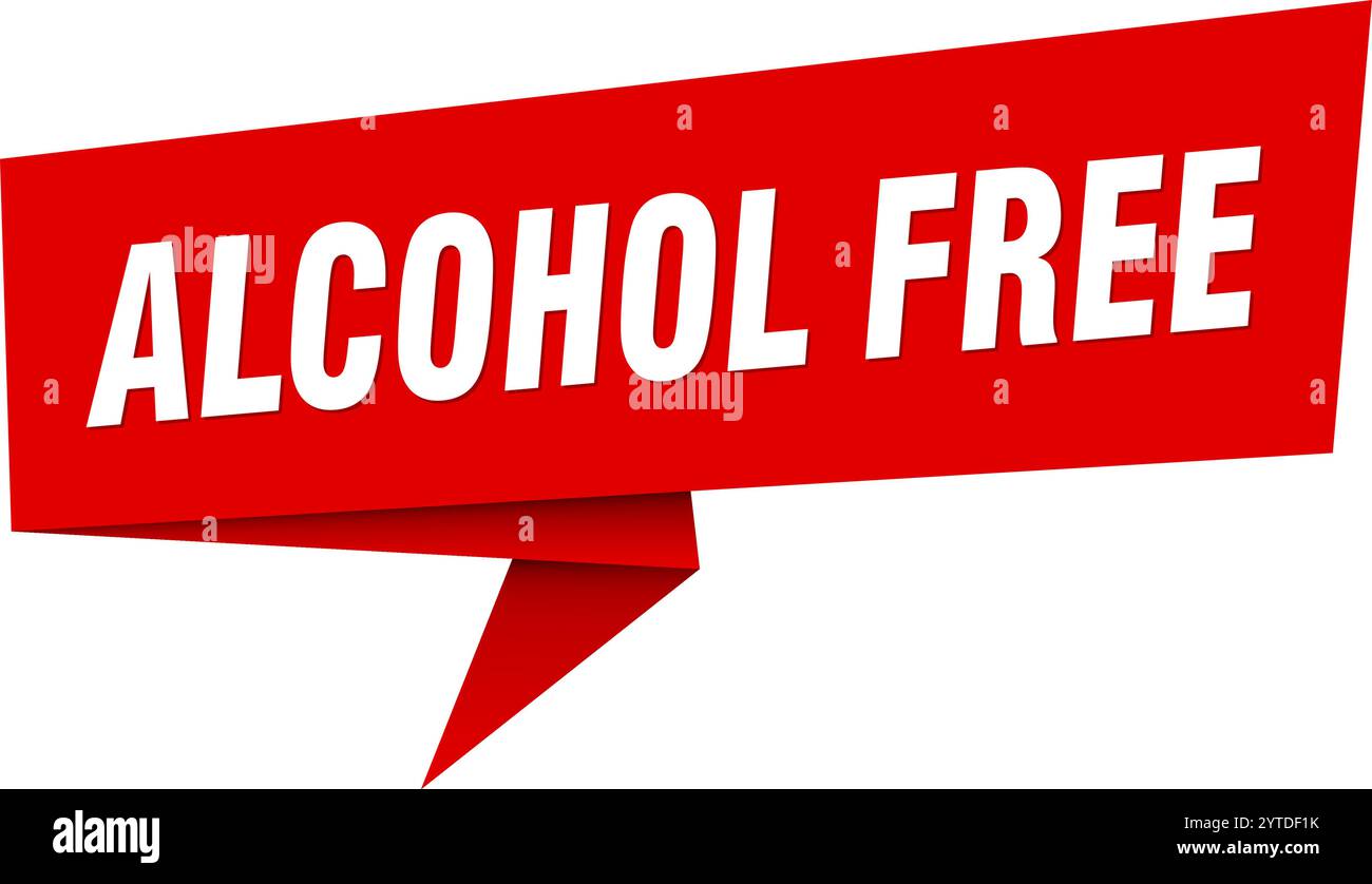 alcohol free banner. alcohol free speech bubble, label, sticker, ribbon ...