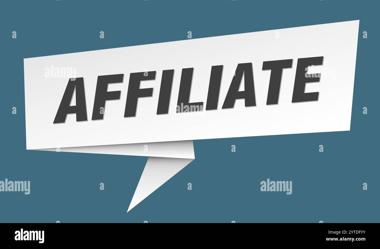 affiliate banner. affiliate speech bubble, label, sticker, ribbon, sign ...
