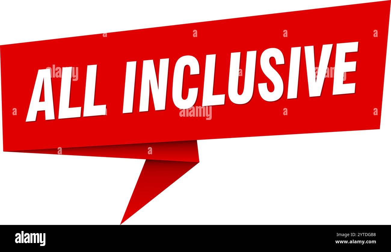 all inclusive banner. all inclusive speech bubble, label, sticker ...