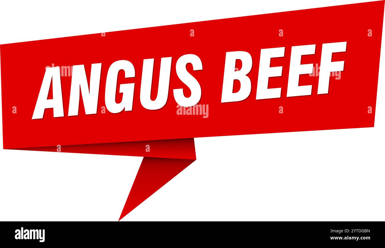 angus beef banner. angus beef speech bubble, label, sticker, ribbon ...