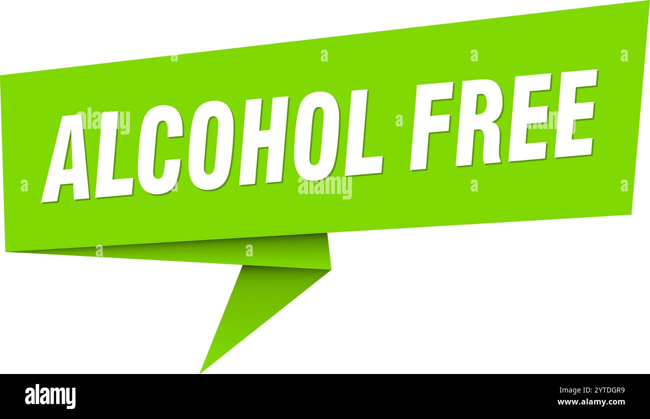 alcohol free banner. alcohol free speech bubble, label, sticker, ribbon ...