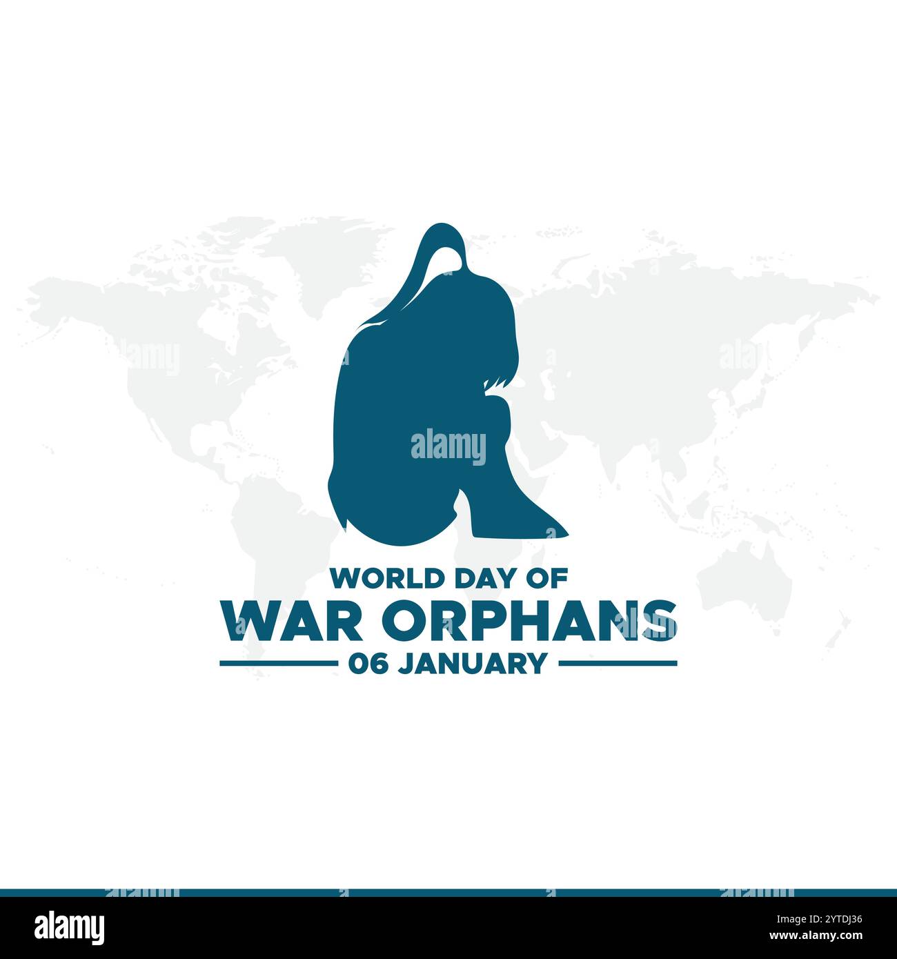 World war orphans day theme. Vector illustration. Suitable for Poster ...