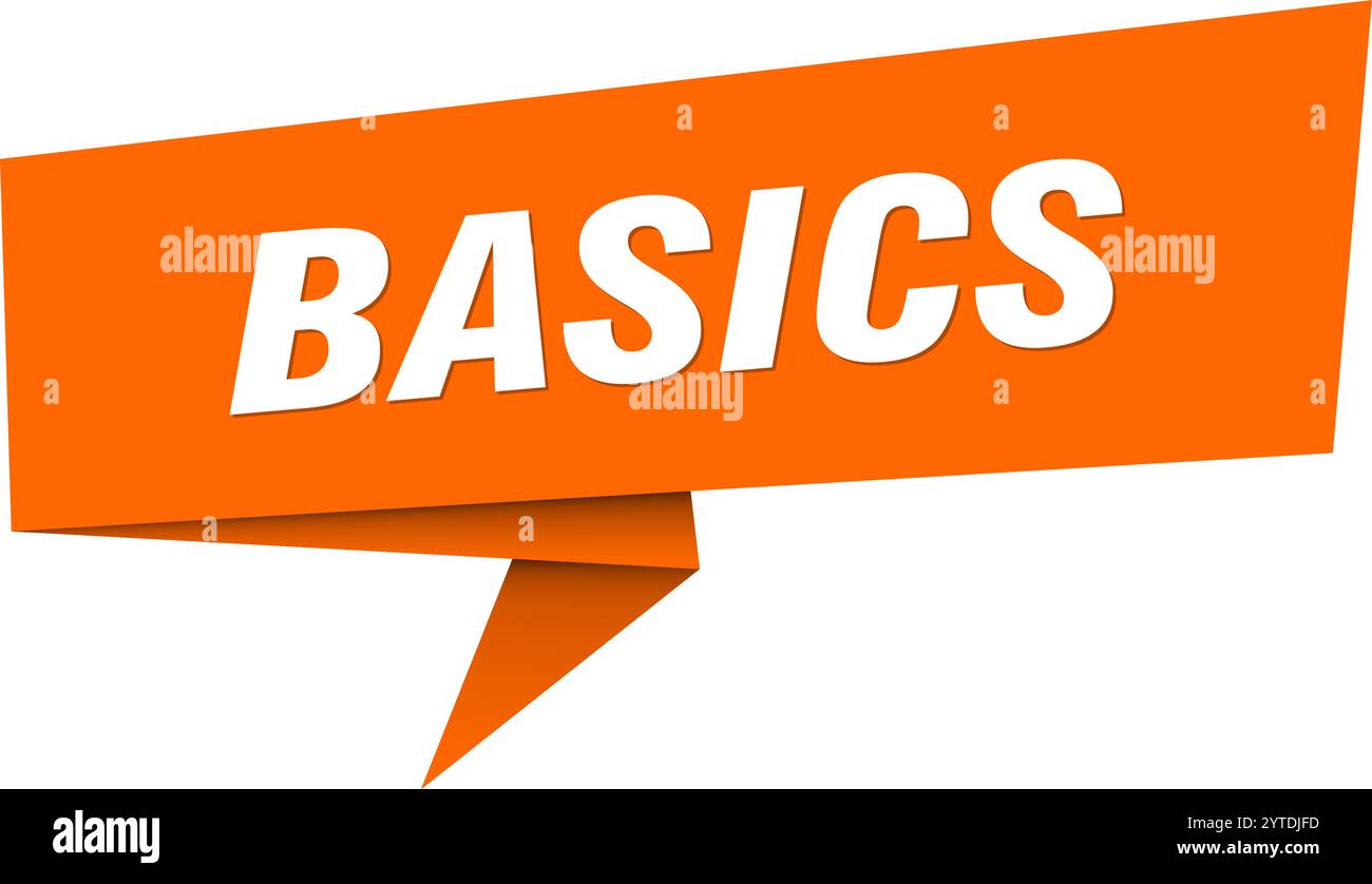 basics banner. basics speech bubble, label, sticker, ribbon, sign ...