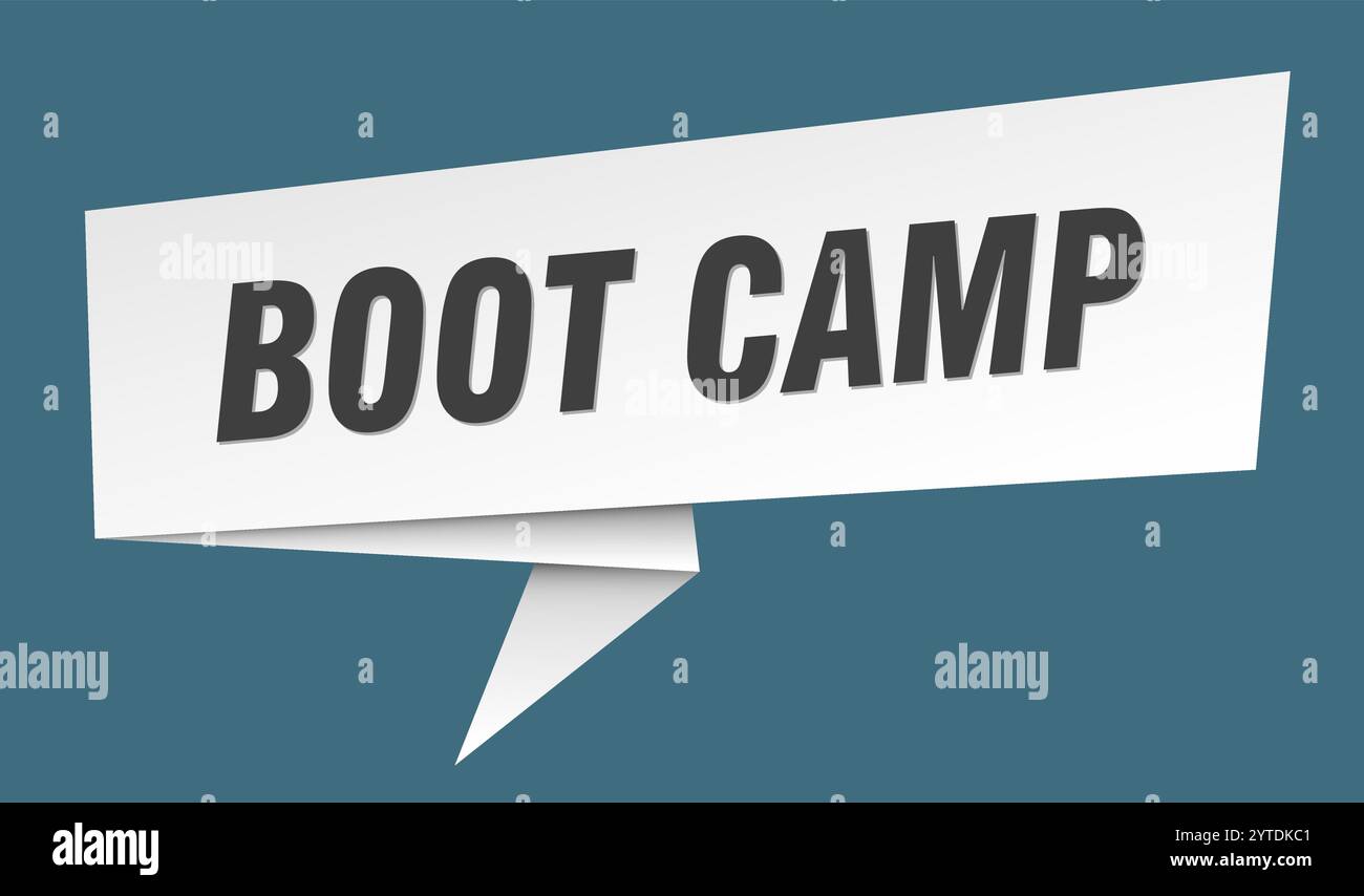 boot camp banner. boot camp speech bubble, label, sticker, ribbon, sign ...