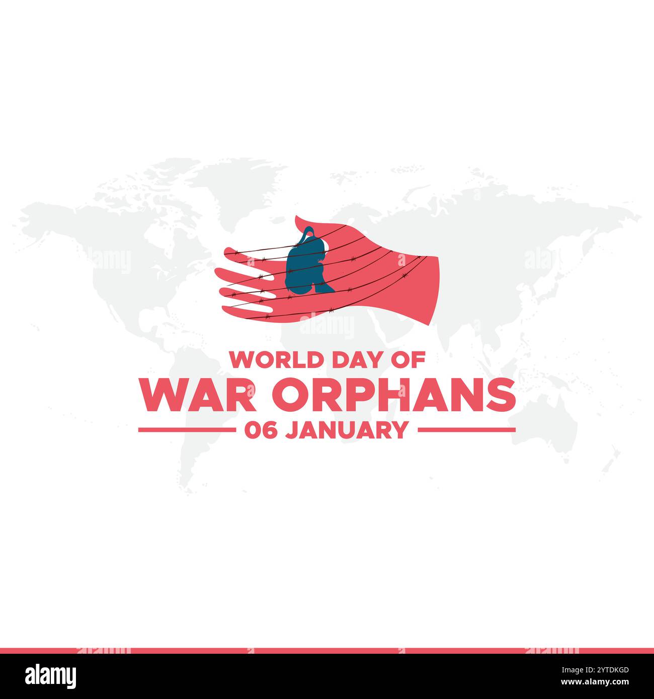 World war orphans day theme. Vector illustration. Suitable for Poster ...