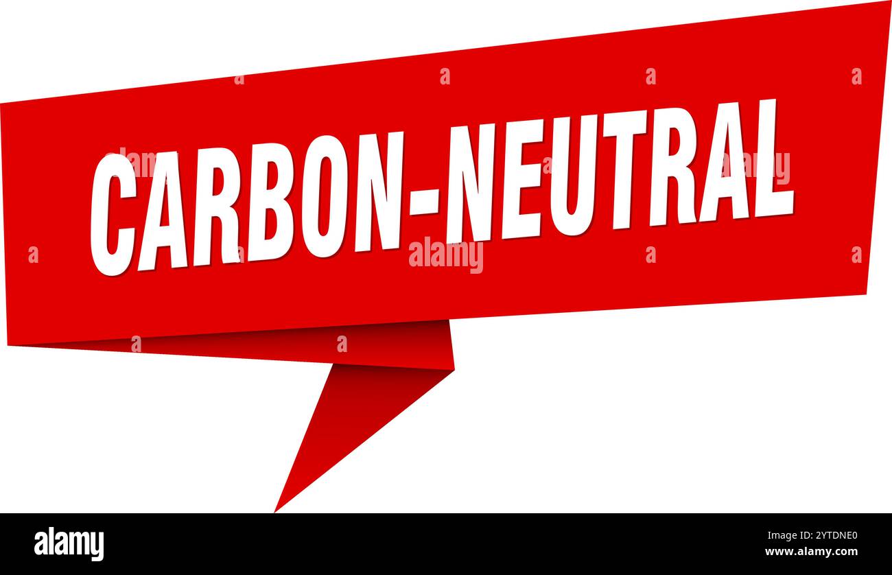carbon-neutral banner. carbon-neutral speech bubble, label, sticker ...