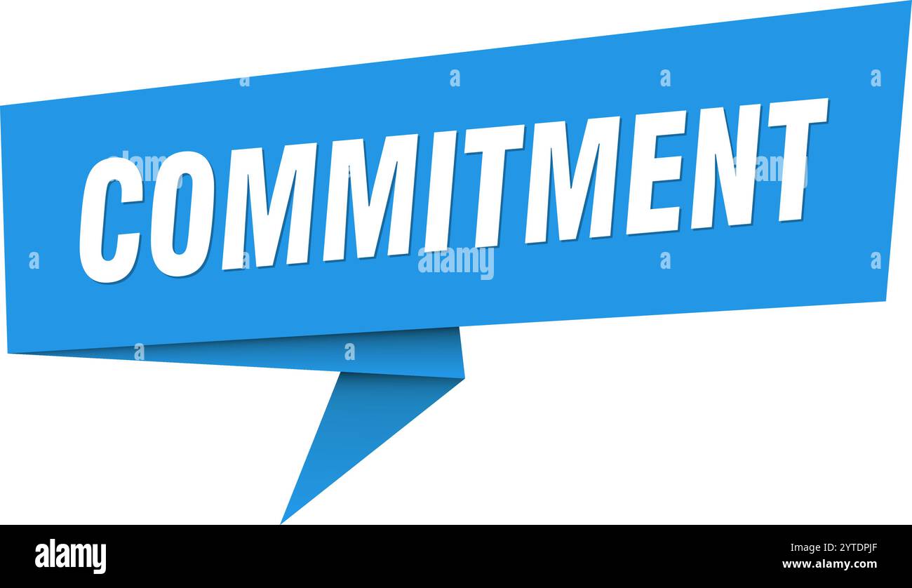 commitment banner. commitment speech bubble, label, sticker, ribbon ...