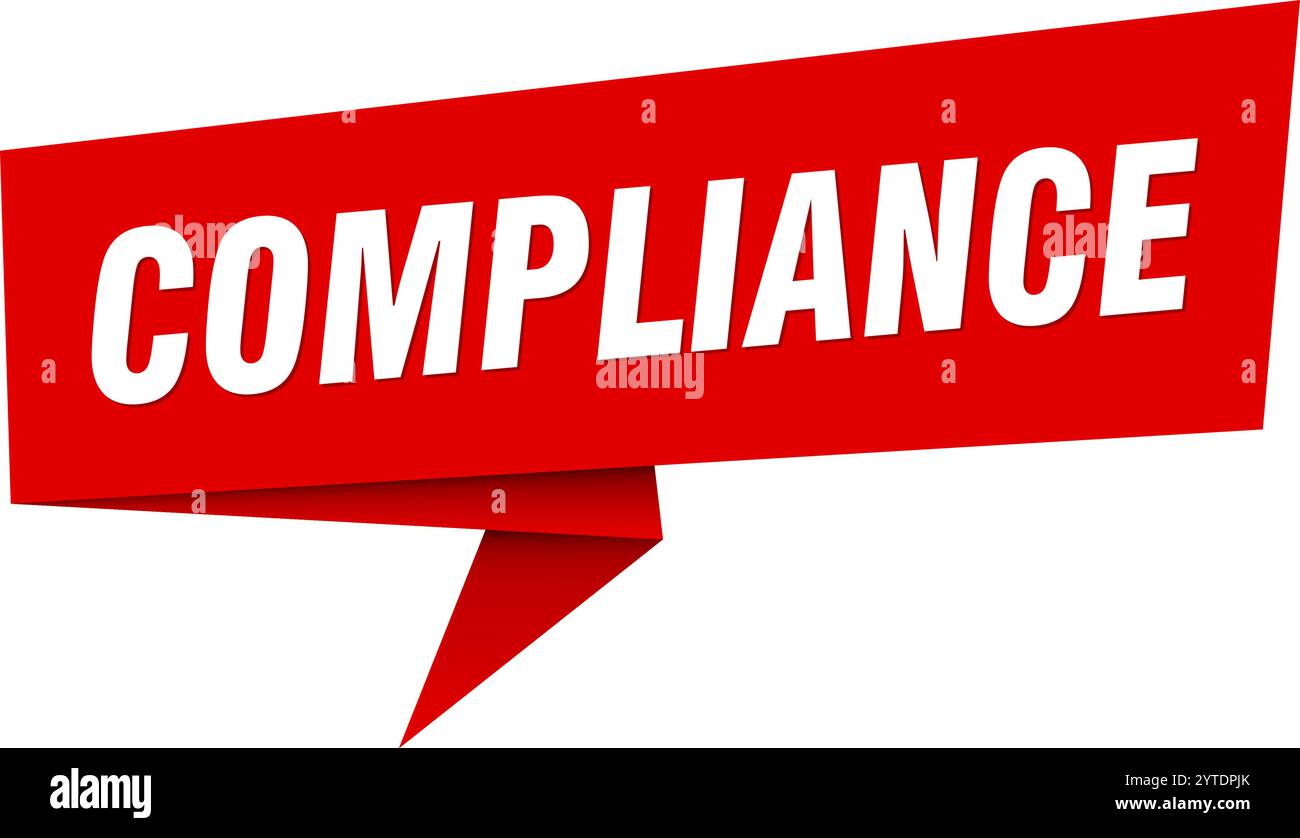 compliance banner. compliance speech bubble, label, sticker, ribbon ...