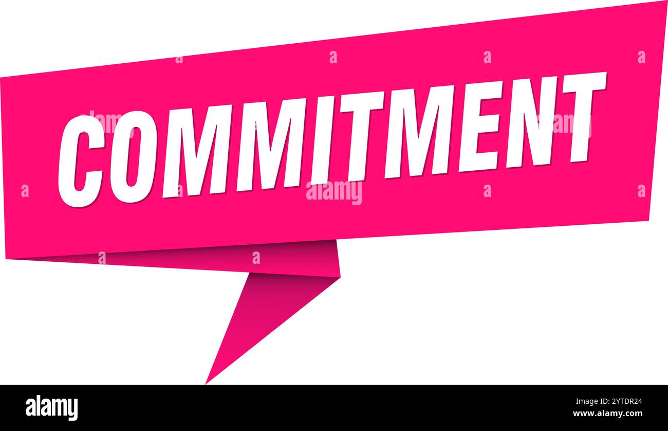 commitment banner. commitment speech bubble, label, sticker, ribbon ...