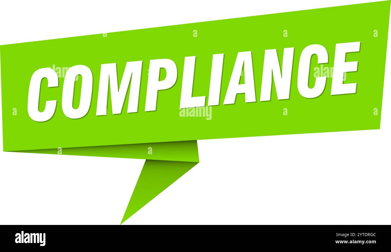 compliance banner. compliance speech bubble, label, sticker, ribbon ...