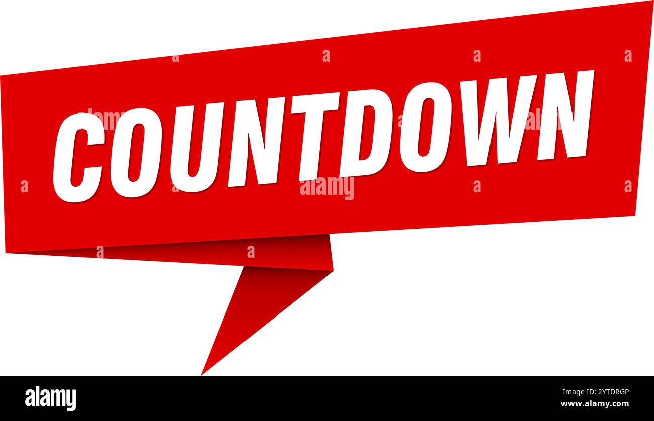 countdown banner. countdown speech bubble, label, sticker, ribbon, sign ...