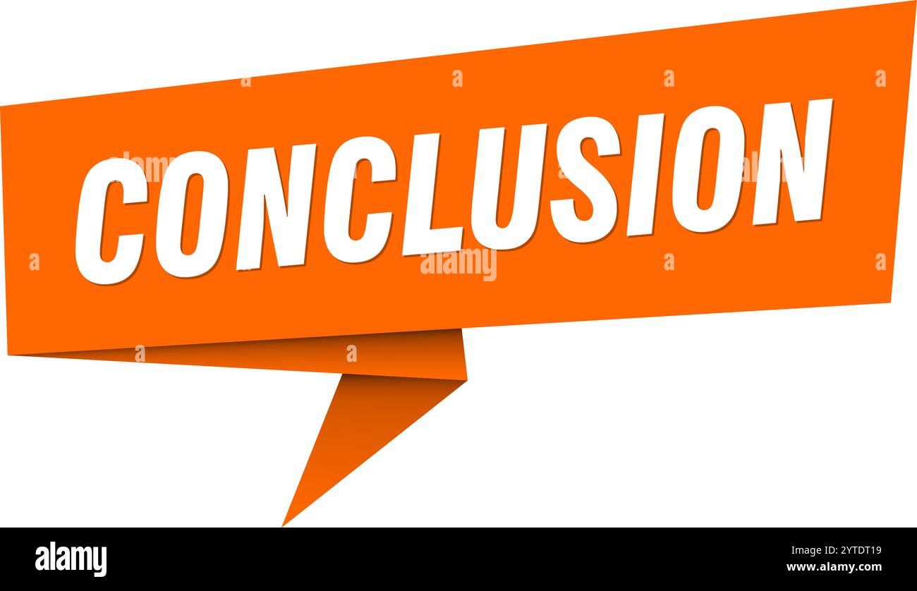 conclusion banner. conclusion speech bubble, label, sticker, ribbon ...