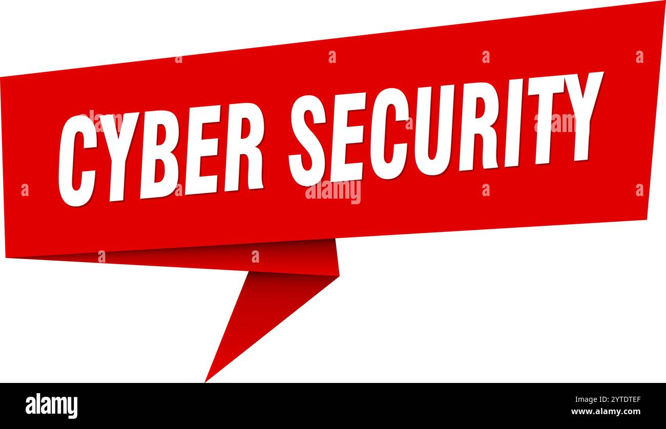 cyber security banner. cyber security speech bubble, label, sticker ...