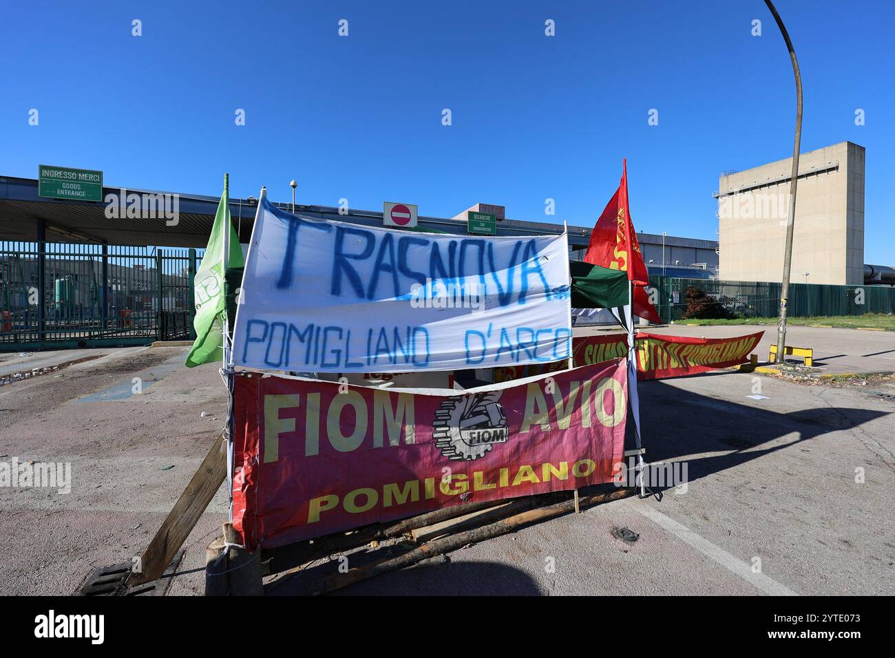 Pomigliano D'Arco, Italy, 7 December 2024. Stellantis industry workers ...