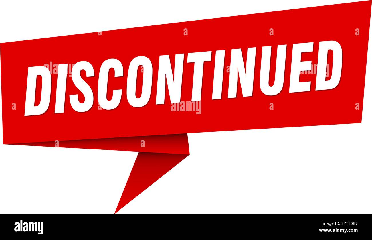 discontinued banner. discontinued speech bubble, label, sticker, ribbon ...