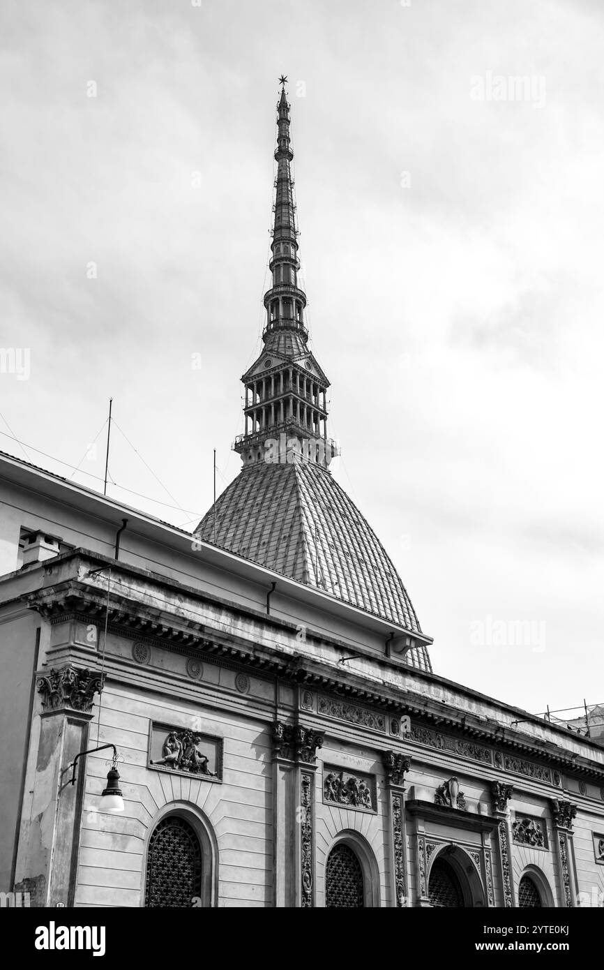 The Mole Antonelliana, a major landmark building in Turin, housing the ...