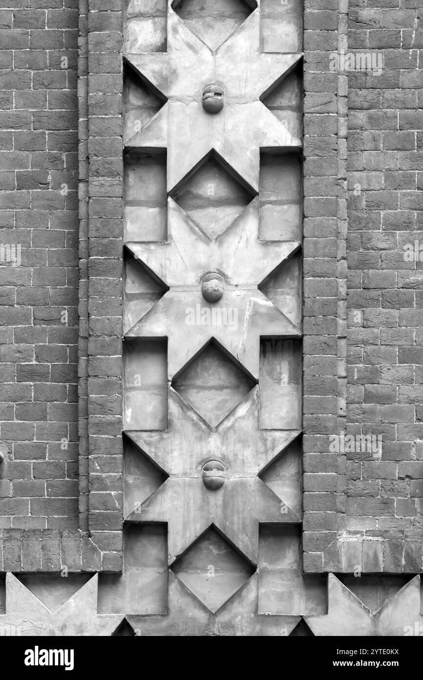 Fragment old shabby brick Black and White Stock Photos & Images - Alamy