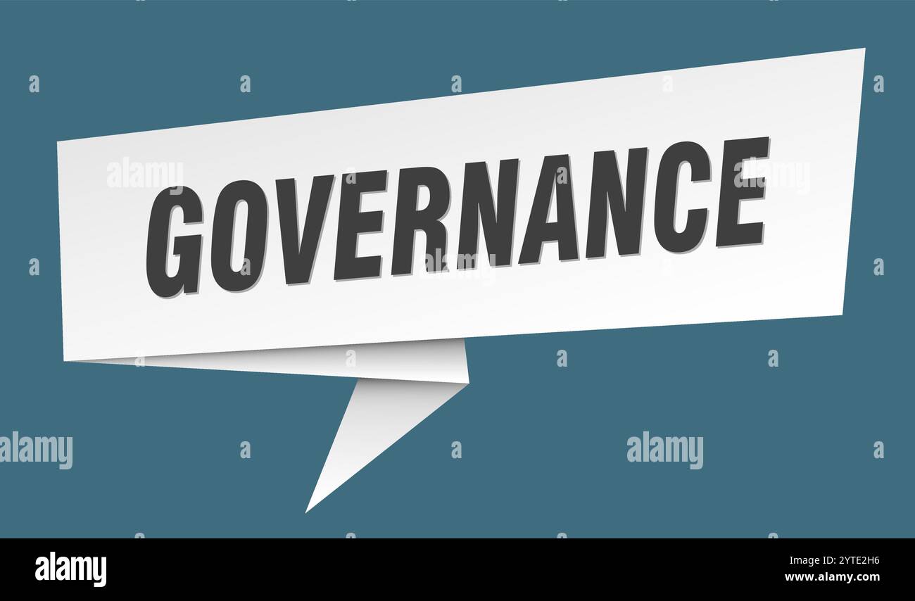 governance banner. governance speech bubble, label, sticker, ribbon ...