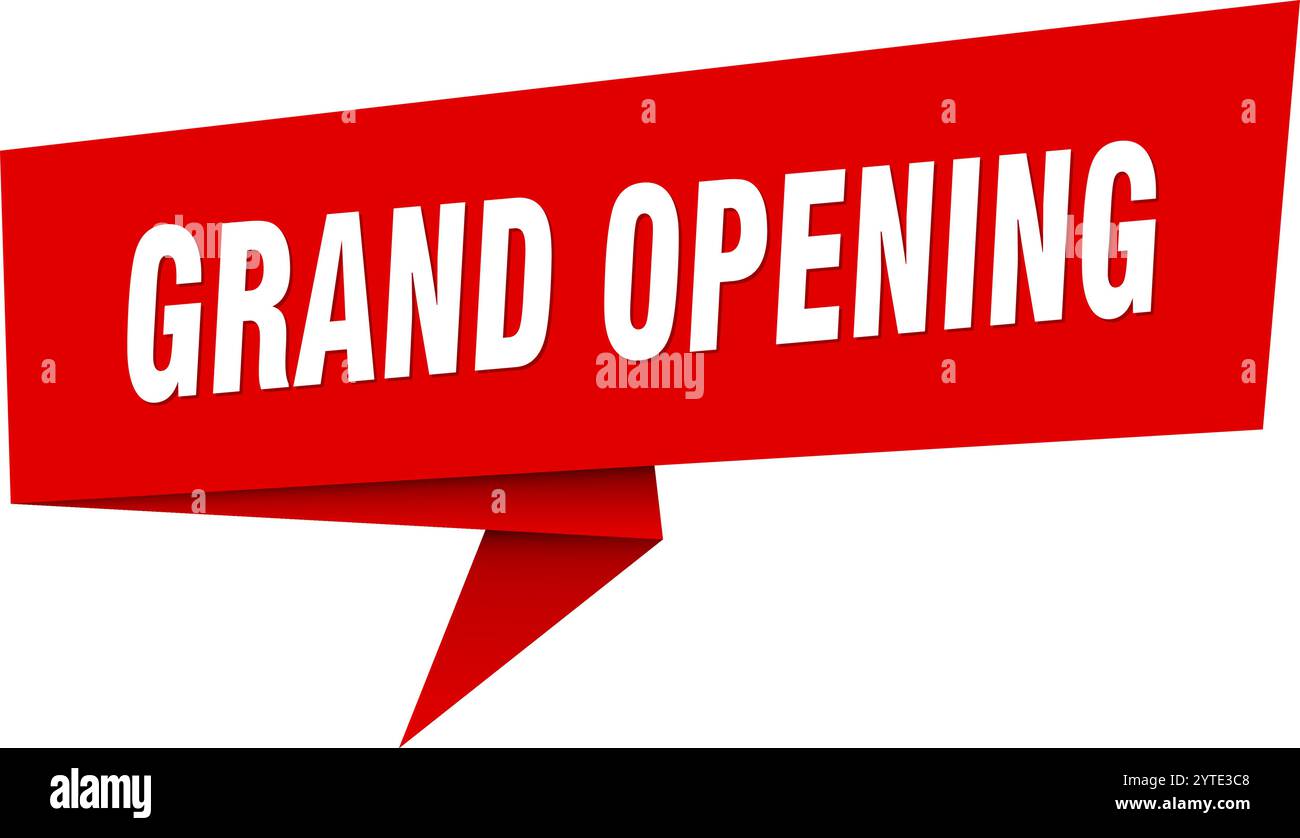 grand opening banner. grand opening speech bubble, label, sticker ...