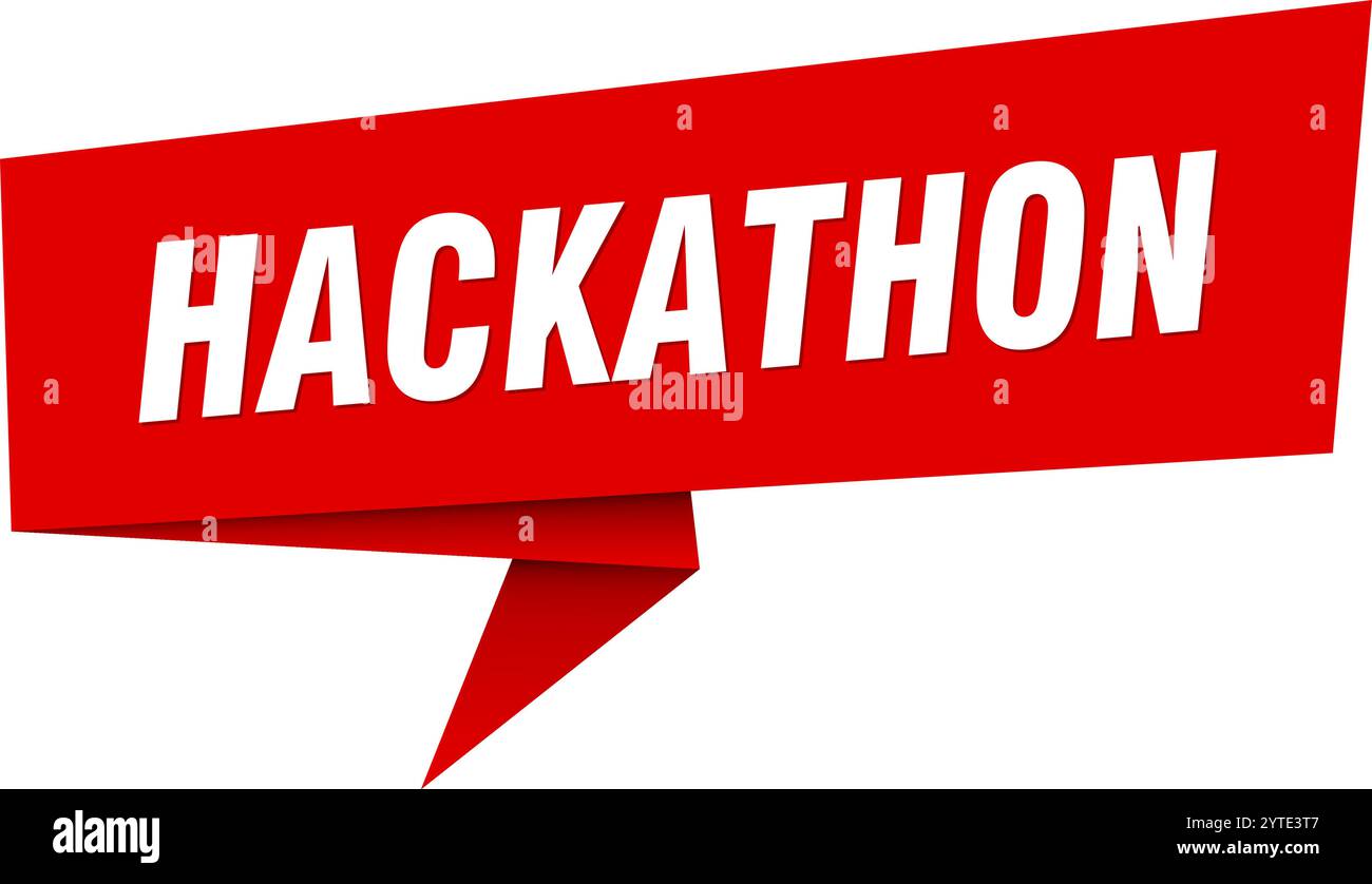 hackathon banner. hackathon speech bubble, label, sticker, ribbon, sign ...