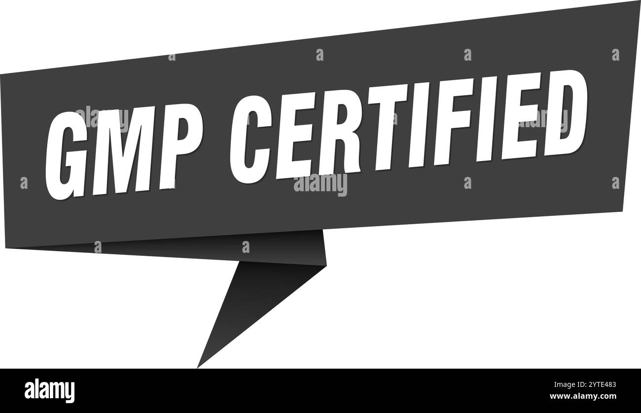 gmp certified banner. gmp certified speech bubble, label, sticker ...