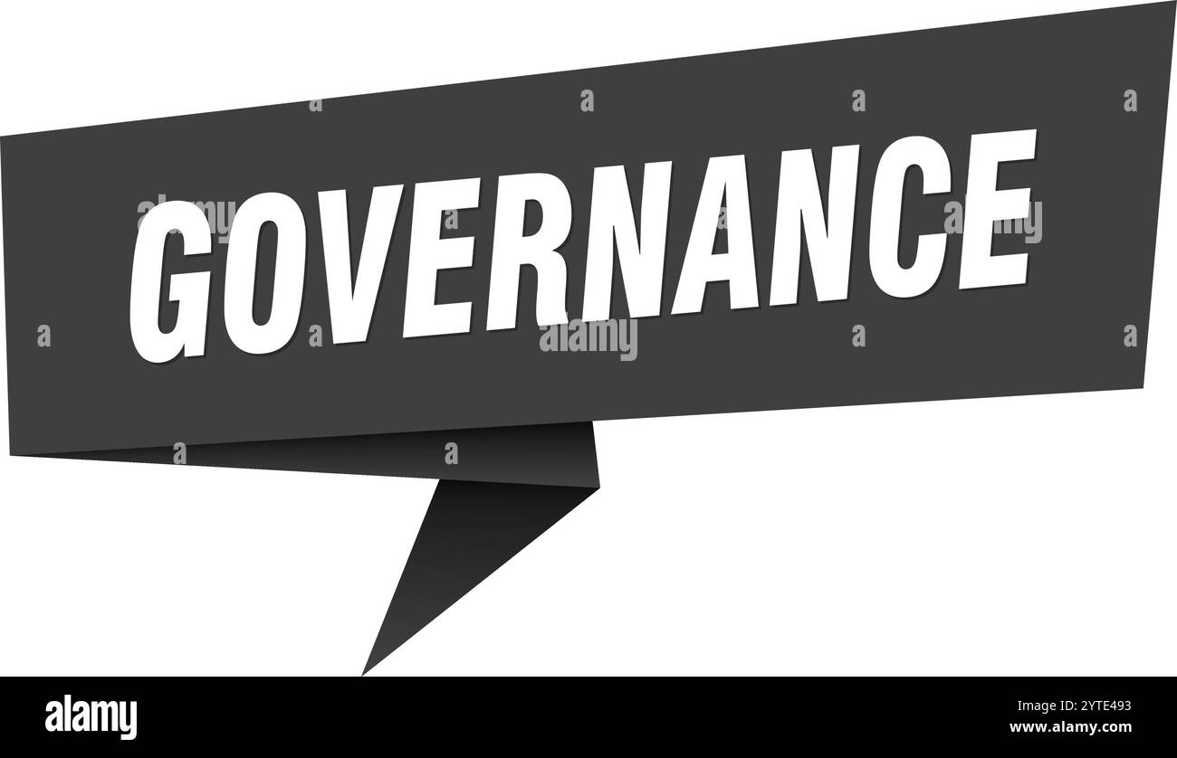 governance banner. governance speech bubble, label, sticker, ribbon ...