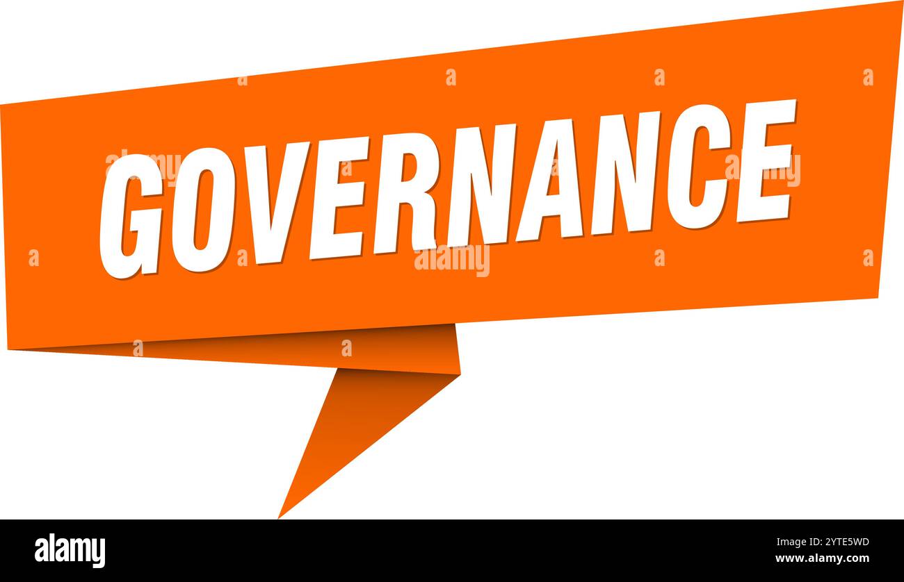 governance banner. governance speech bubble, label, sticker, ribbon ...