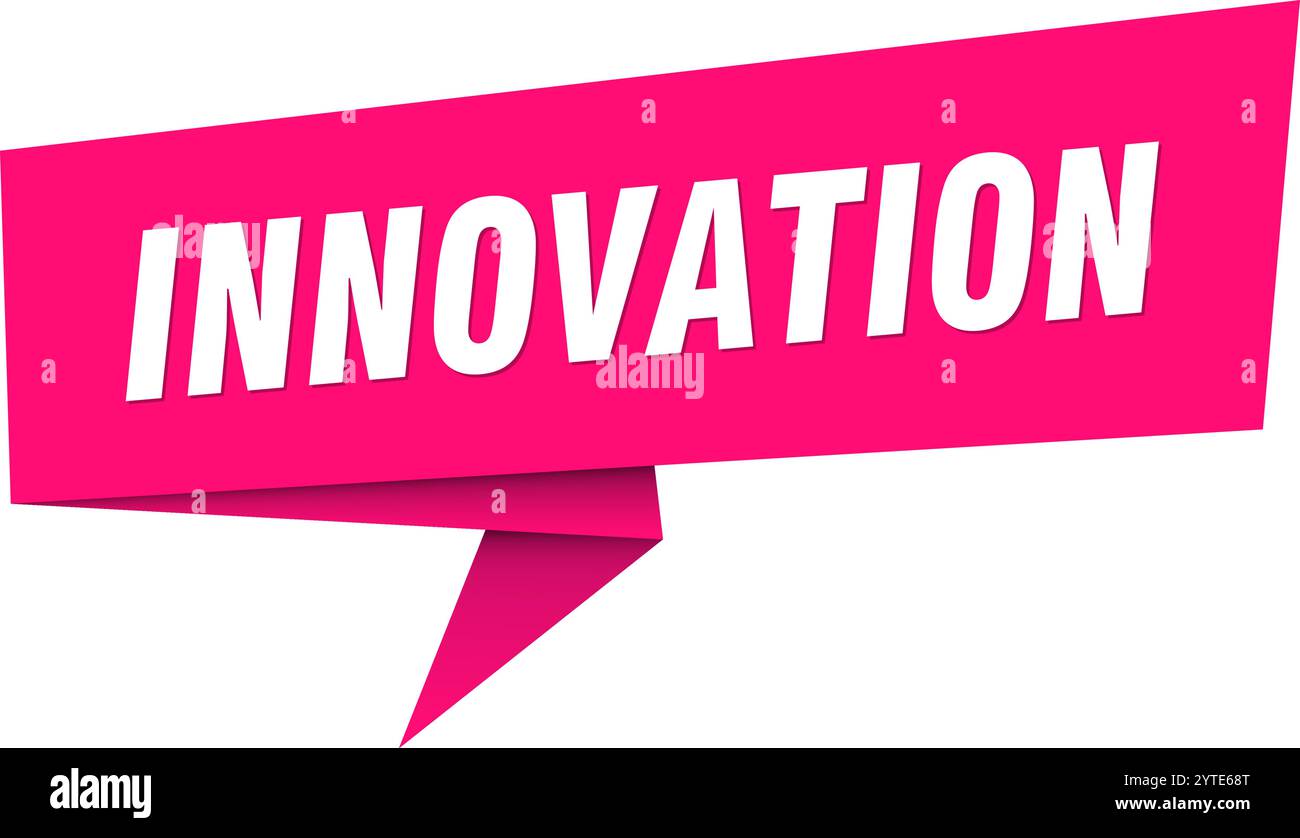 innovation banner. innovation speech bubble, label, sticker, ribbon ...