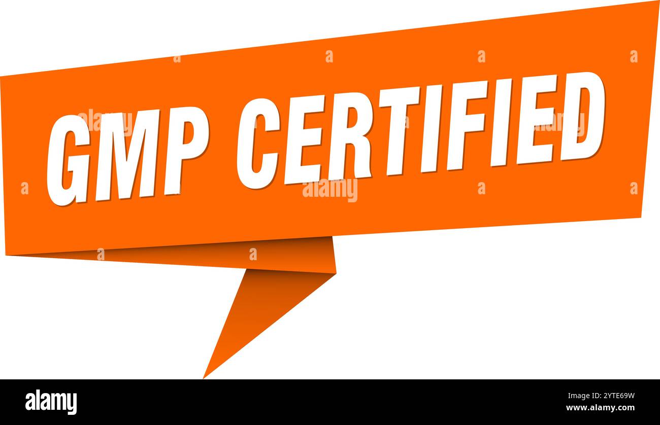 gmp certified banner. gmp certified speech bubble, label, sticker ...
