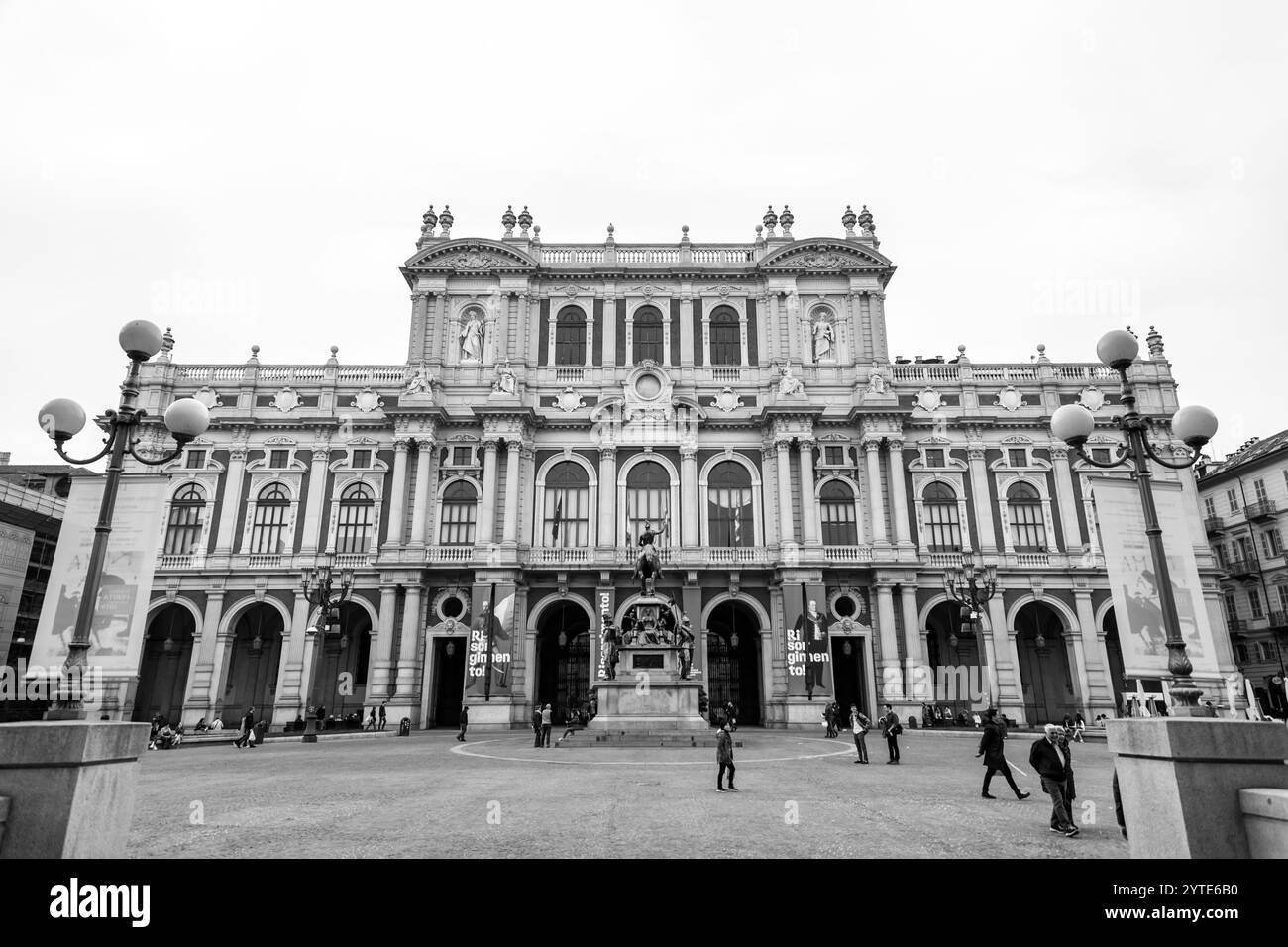 Historic palace of turin Black and White Stock Photos & Images - Alamy