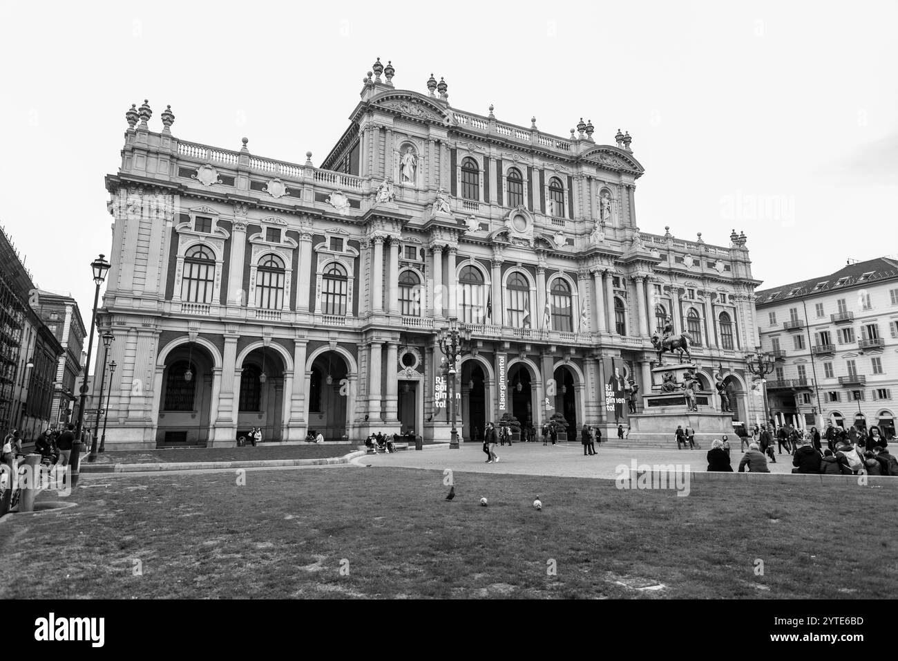 Historic palace of turin Black and White Stock Photos & Images - Alamy