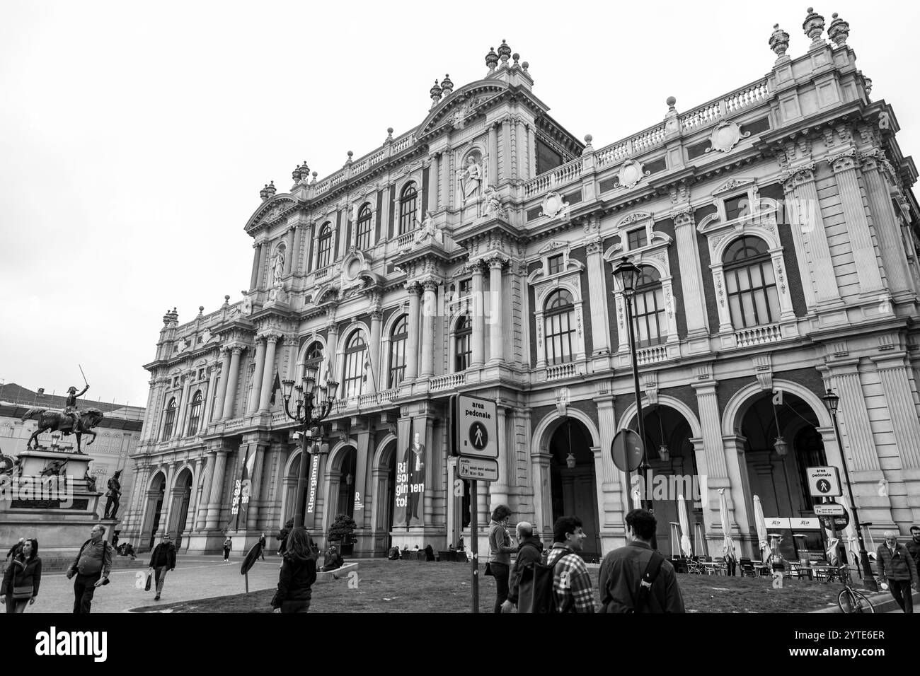 Historic palace of turin Black and White Stock Photos & Images - Alamy