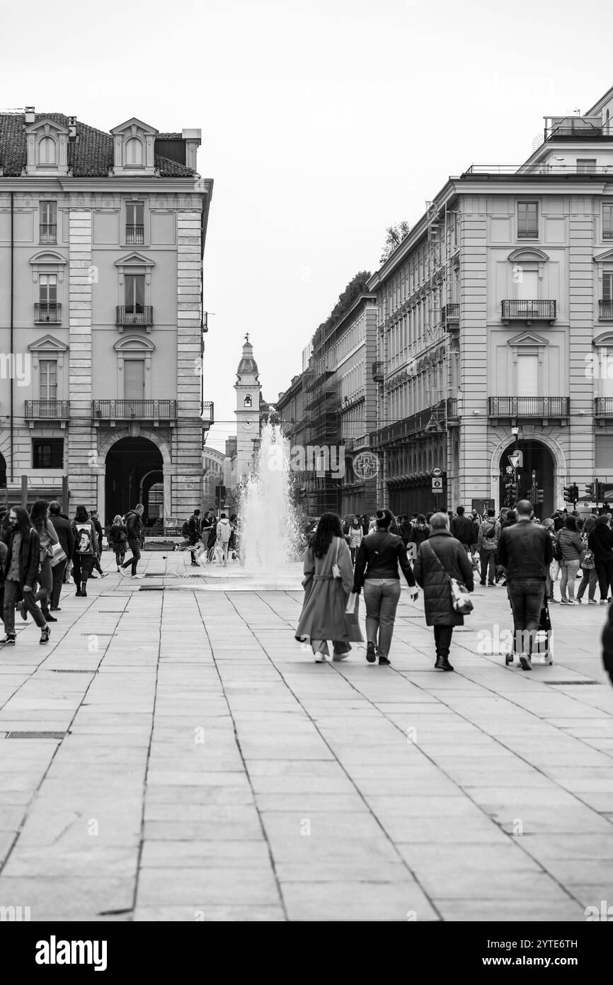 Historic palace of turin Black and White Stock Photos & Images - Alamy