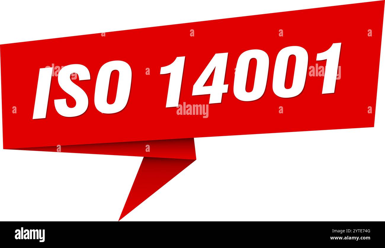 iso 14001 banner. iso 14001 speech bubble, label, sticker, ribbon, sign ...