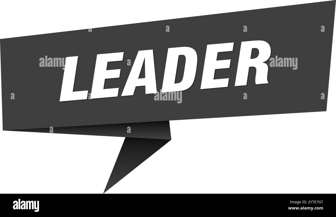 leader banner. leader speech bubble, label, sticker, ribbon, sign ...