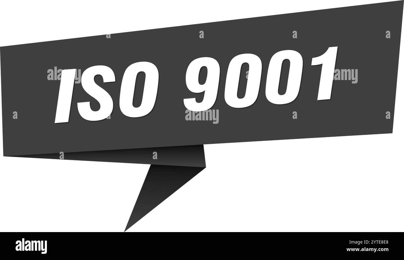 iso 9001 banner. iso 9001 speech bubble, label, sticker, ribbon, sign ...