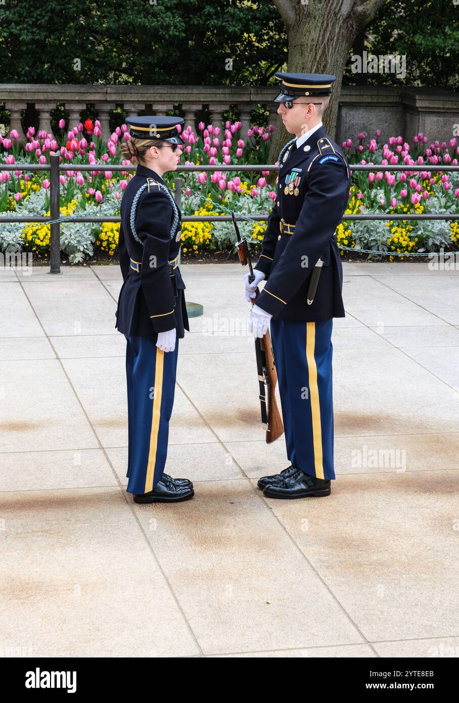 Arlington National Cemetery, Honor Guard at the Tomb of the Unknown Soldier, Changing of the ...