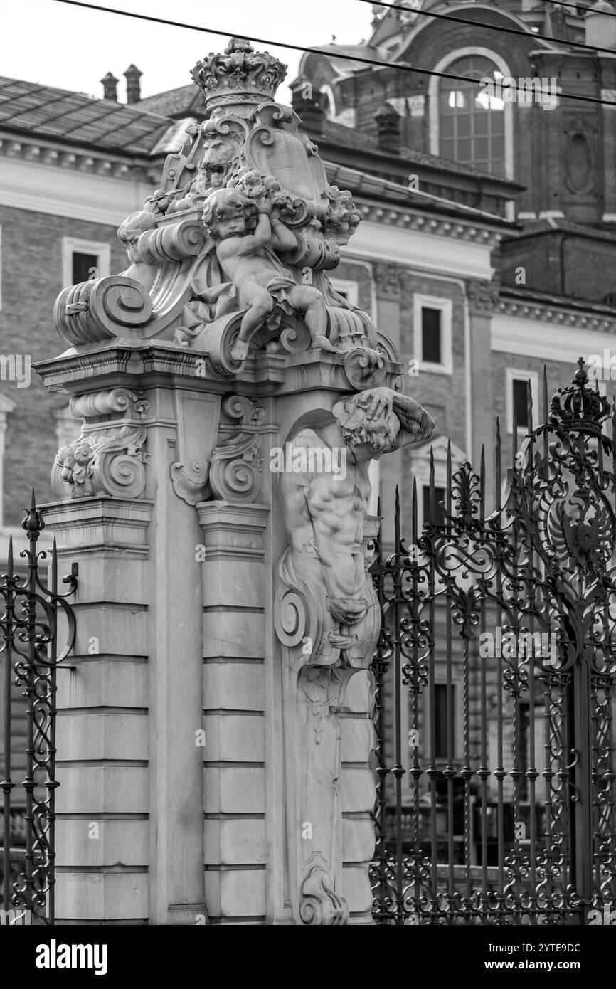 Turin, Italy - March 27, 2022: The museum complex of the Royal Museums ...