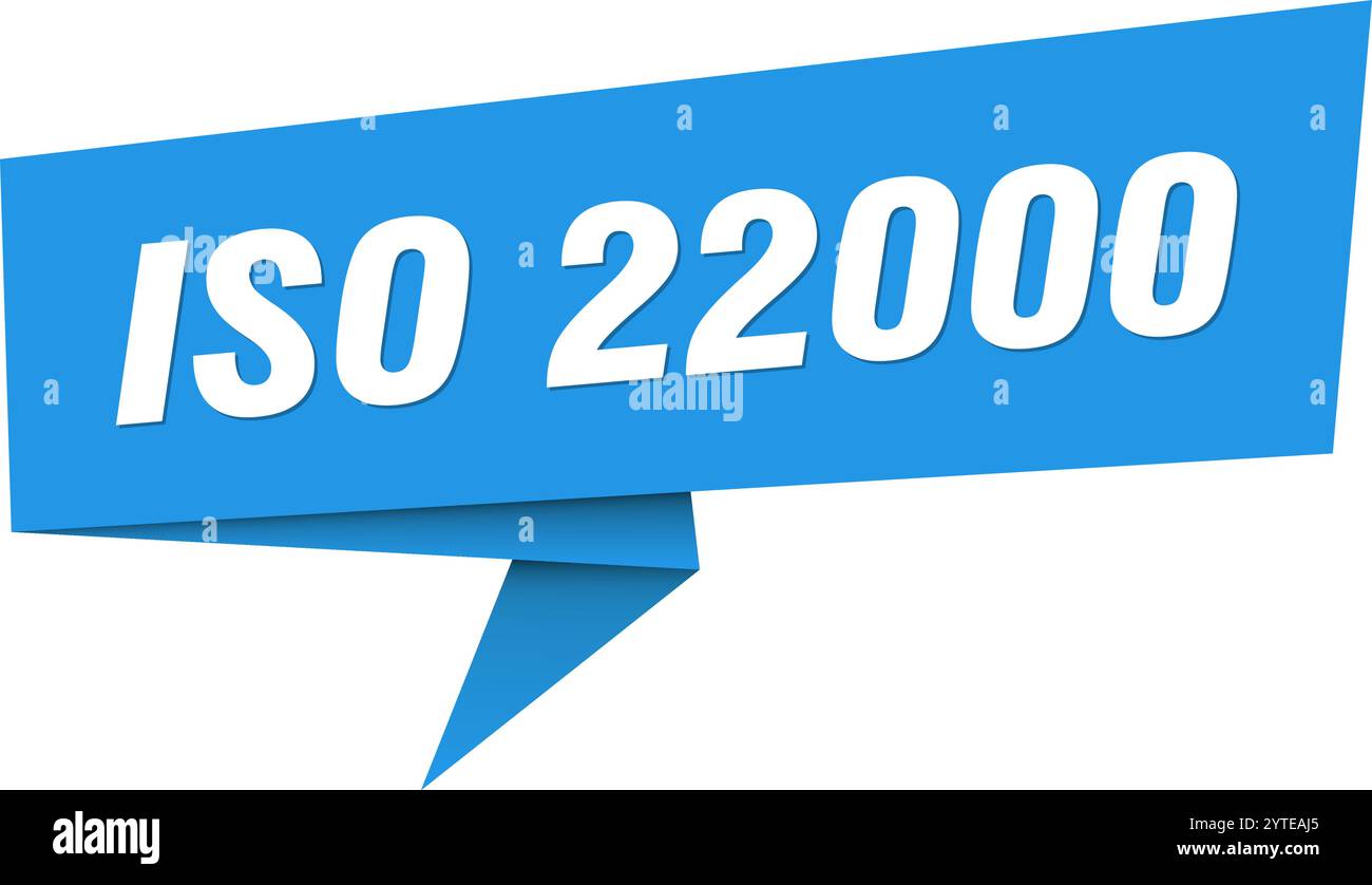 iso 22000 banner. iso 22000 speech bubble, label, sticker, ribbon, sign template Stock Vector ...