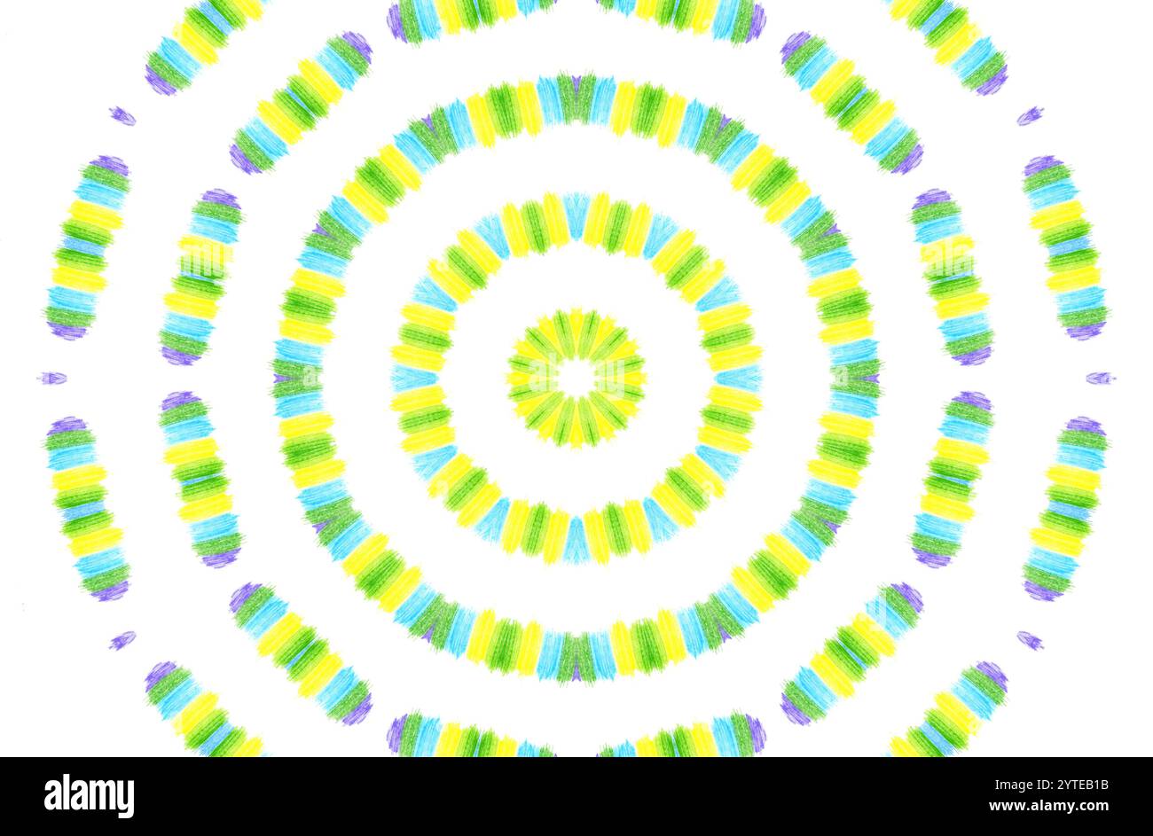 Abstract color concentric pattern on white background Stock Photo - Alamy