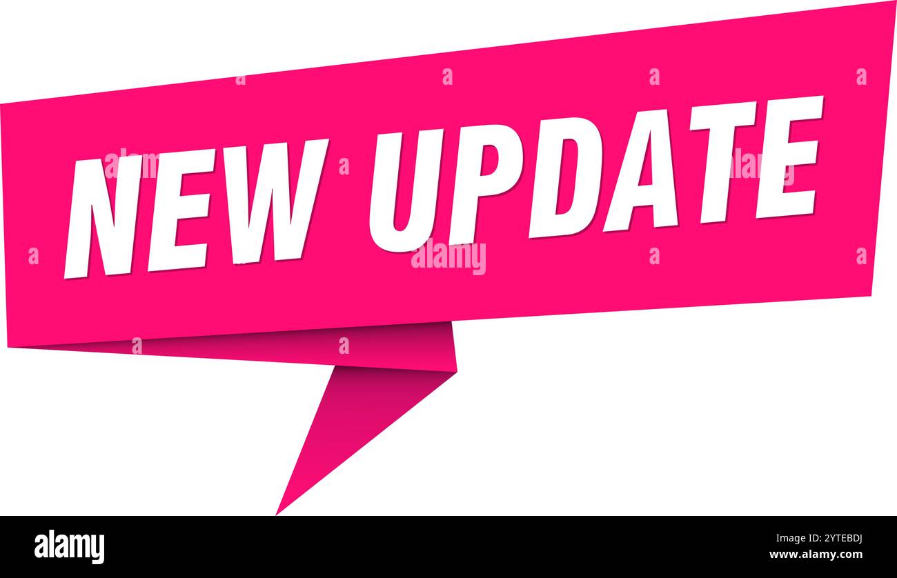 new update banner. new update speech bubble, label, sticker, ribbon ...