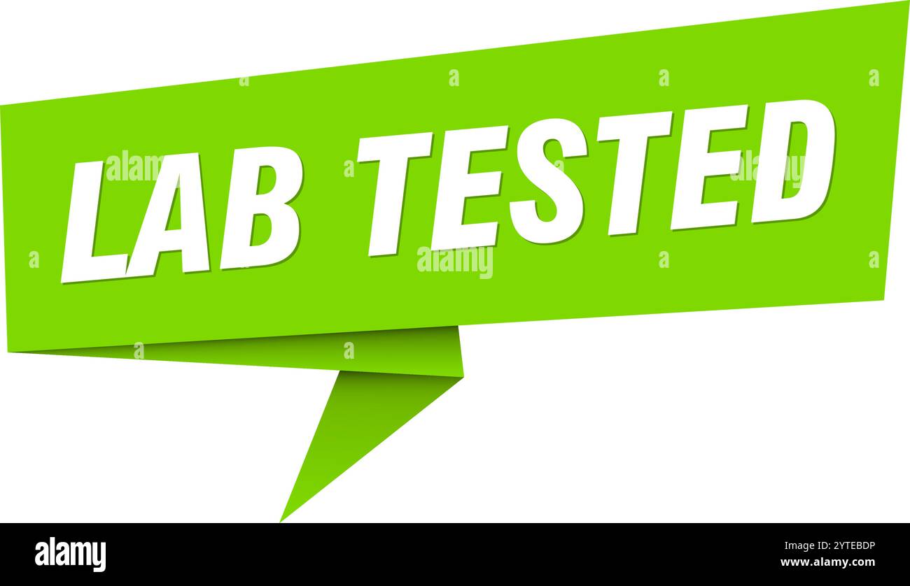 lab tested banner. lab tested speech bubble, label, sticker, ribbon ...