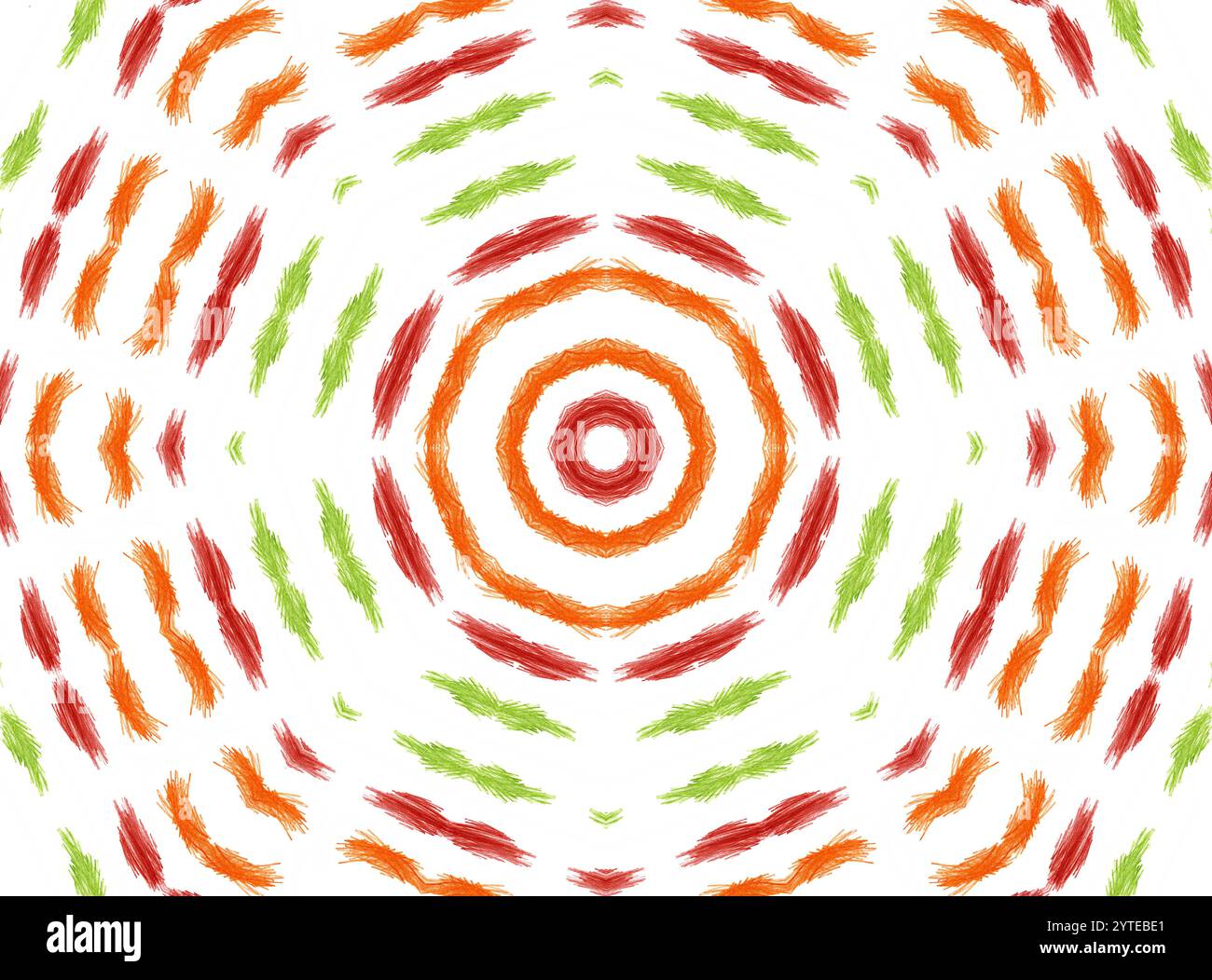 White background with color abstract radial concentric pattern Stock ...