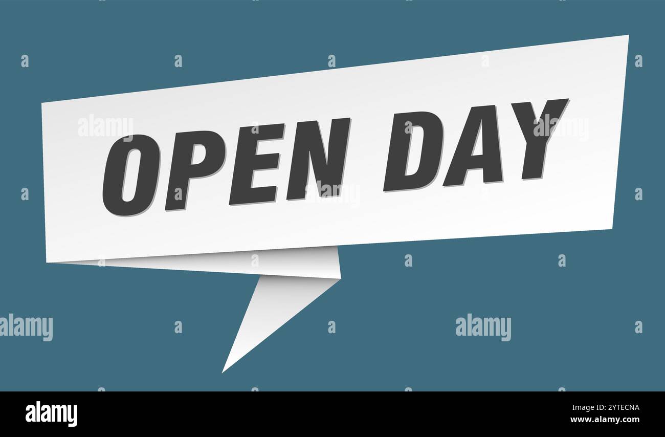 open day banner. open day speech bubble, label, sticker, ribbon, sign ...