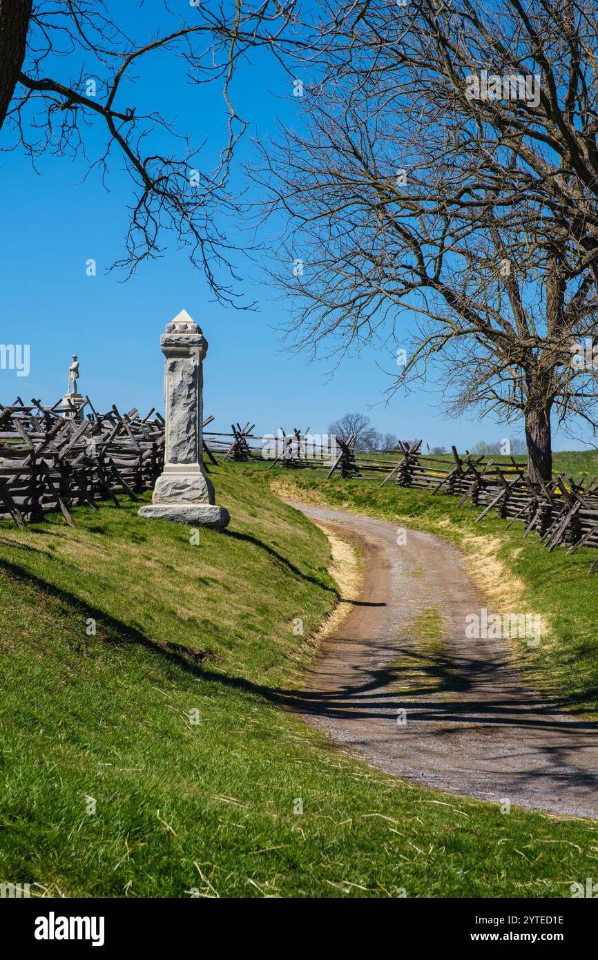 Antietam National Battlefield, Maryland. Entrance to Bloody Lane Stock ...