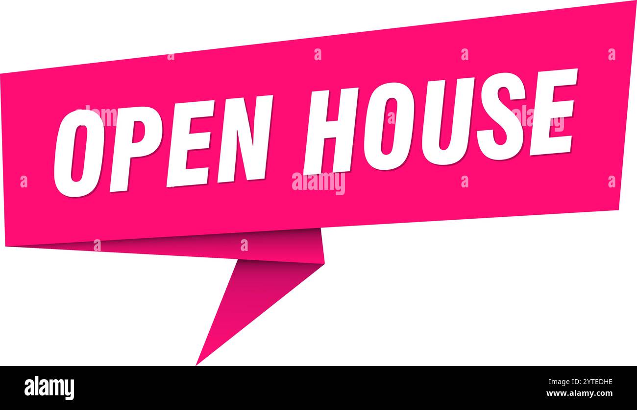 open house banner. open house speech bubble, label, sticker, ribbon ...