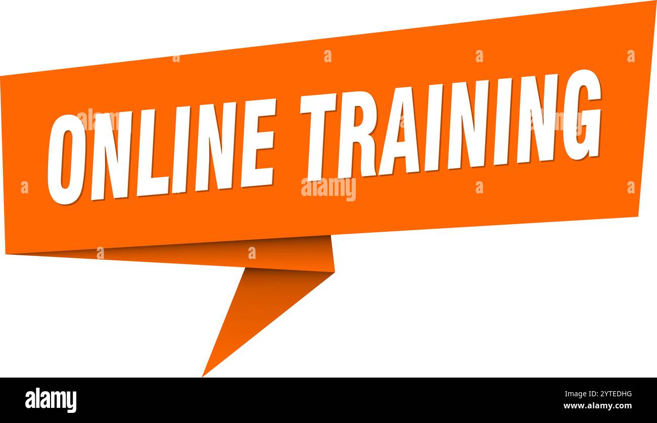 online training banner. online training speech bubble, label, sticker ...